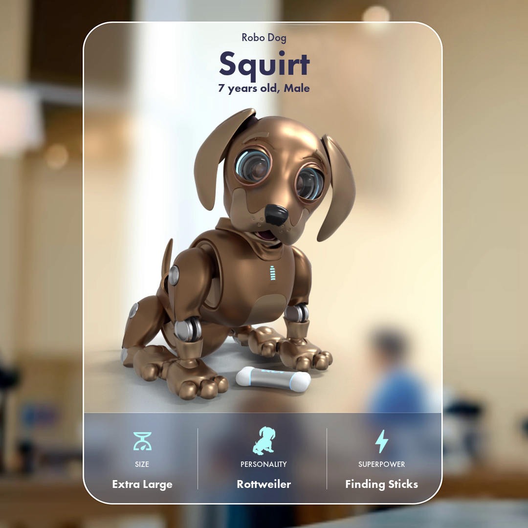 Generative Robo Dog No. 961 by Kia | Sweet - NFT Digital Collectibles
